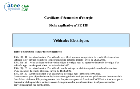 FE 138 : Véhicules Electriques | ATEE